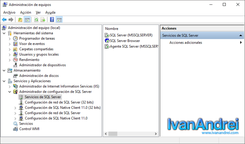 Ingresar a SQL Server configuration manager en Windows 10 - Iván Andréi