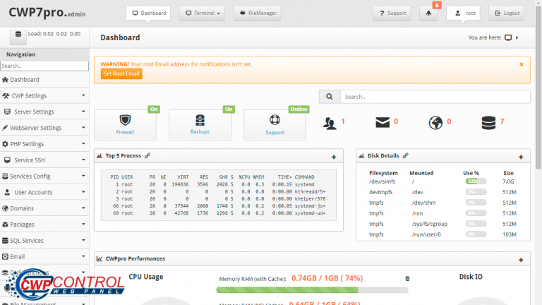 Instalación de CWP Control Web Panel - Iván Andréi