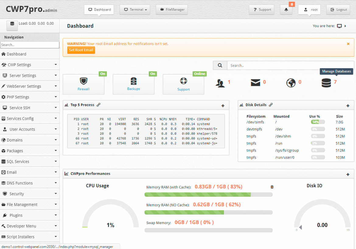 Instalación de CWP Control Web Panel - Iván Andréi