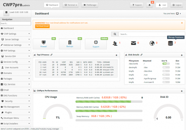 Instalación de CWP Control Web Panel - Iván Andréi